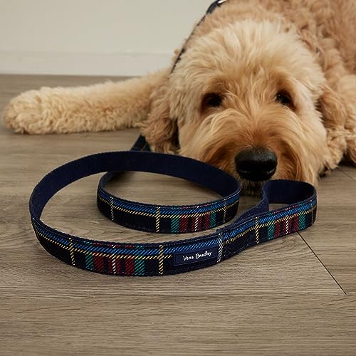 Vera Bradley Women's Recycled Lighten Up Water-repellent Pet Leash, Tartan Plaid, Medium