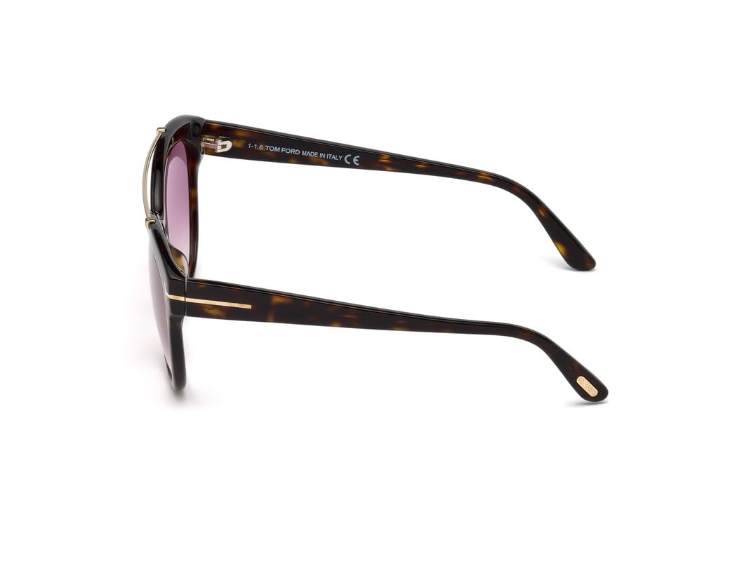 Tom Ford TF518 Livia 52Z Womens Dark Havana/Gold 58 mm Sunglasses - dark havana/gold