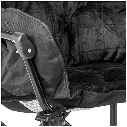 Urban Shop Sherpa Club Chair, Black 31.8D x 28.7W x 35.4H in