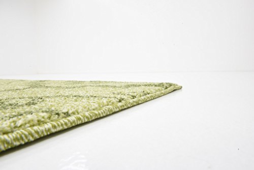 Unique Loom Damask Collection Traditional, Geometric, Victorian, Floral Victorian Area Rug (8' 0 x 8' 0 Square, Green/Olive)