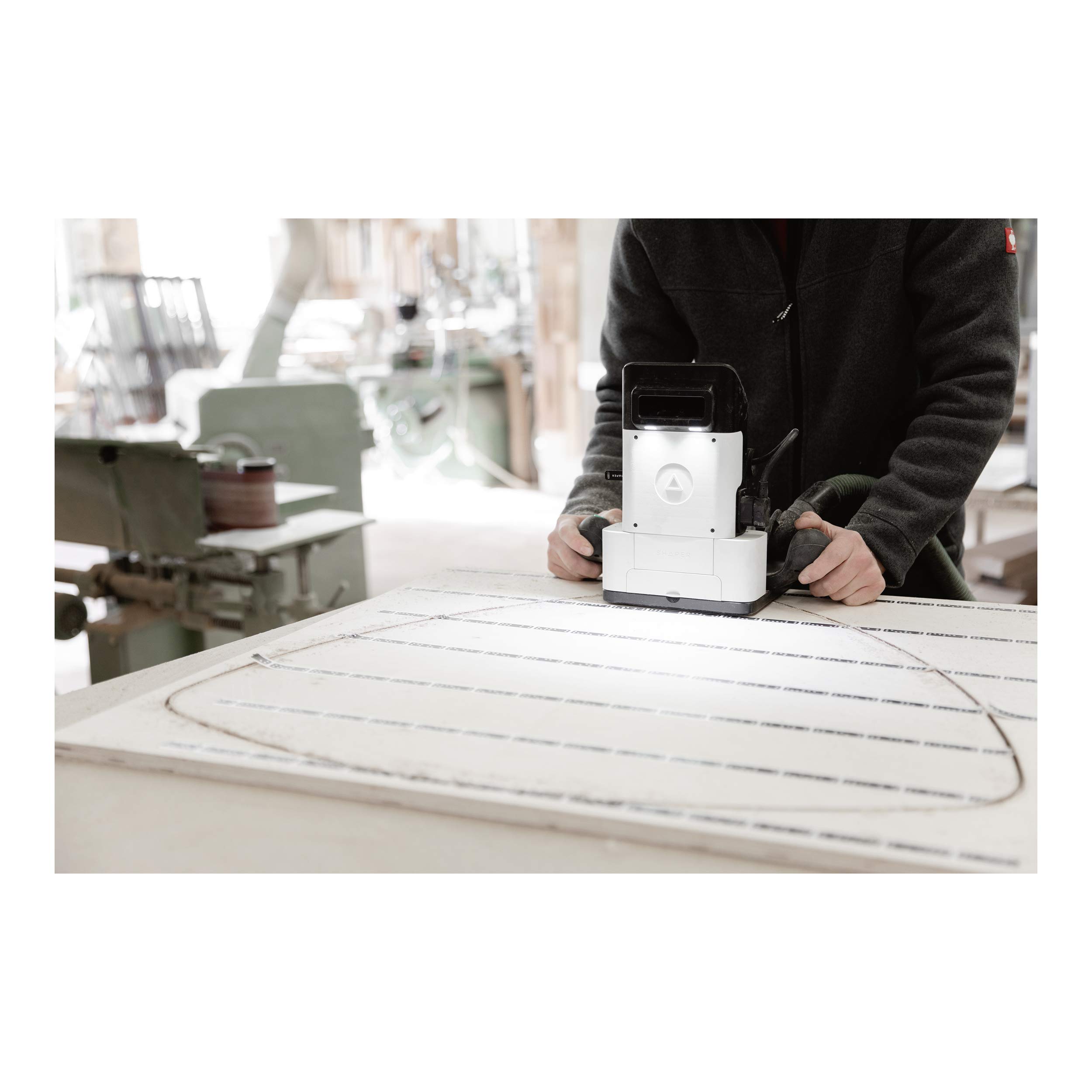 Shaper Origin Handheld CNC Router - CNC Level Precision Cutting - Portable - SO1-NN - Inlays, Custom Joinery, Engraving, Lettering, Fine Woodworking, Depth Control + Router Bits, Tape and Systainer