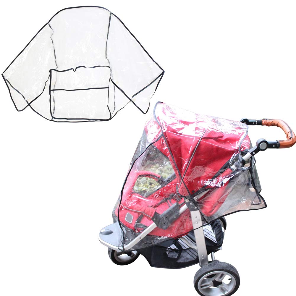 Smartcoco Universal Stroller Clear PVC Rain Cover Washable Dustproof Windproof Baby Travel Weather Shield