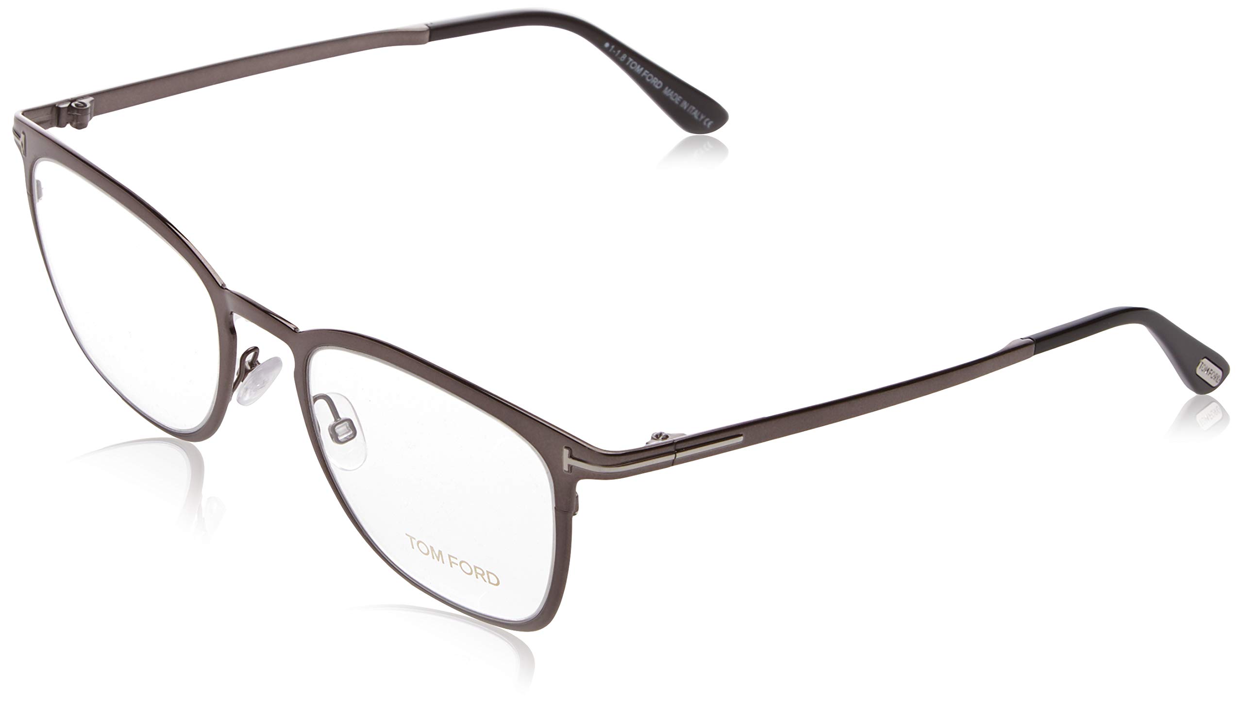 TOM FORD Eyeglasses FT5464 012 Shiny Dark Ruthenium, 51