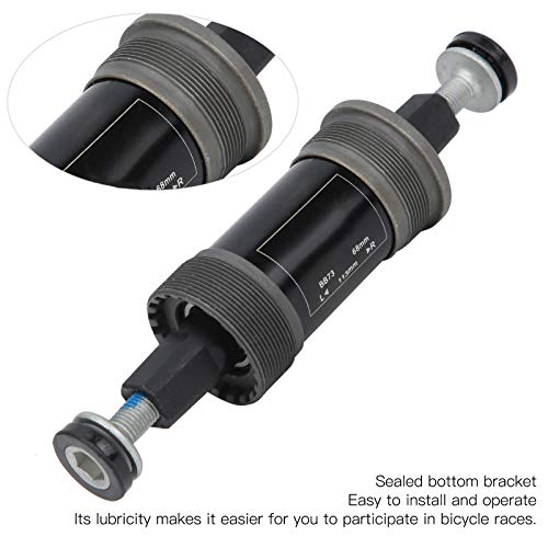 VGEBY Bottom Bracket, Idea 68mm Metal Cartridge Taper Bottom Bracket with Screws for Mountain Bike(113mm)