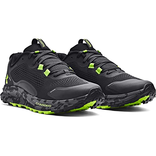 Under Armour Men's Charged Bandit 2, (102) Jet Gray/Black/Lime Surge, 12, US