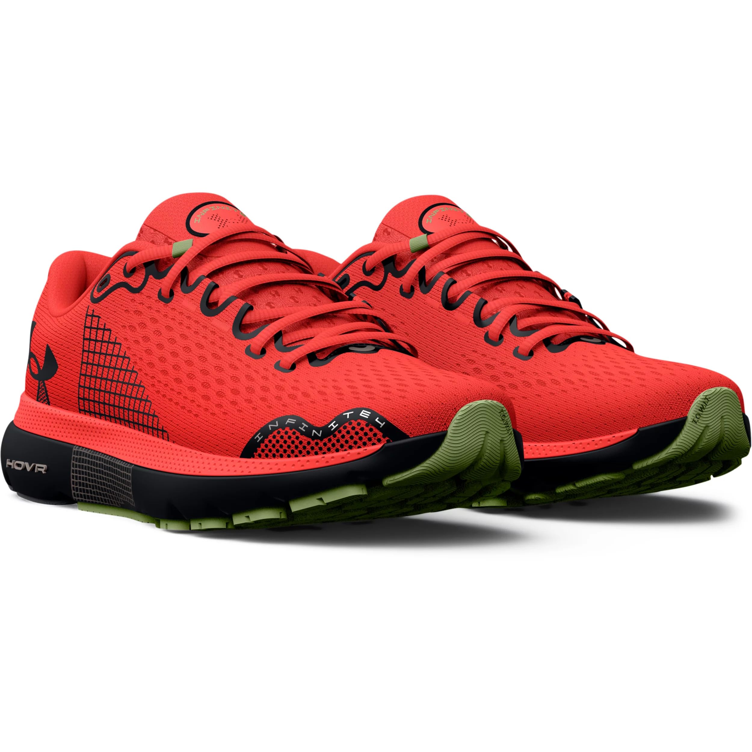 Under Armour Men's HOVR Infinite 4 Running Shoe, (601) Bolt Red/Black/Black, 10