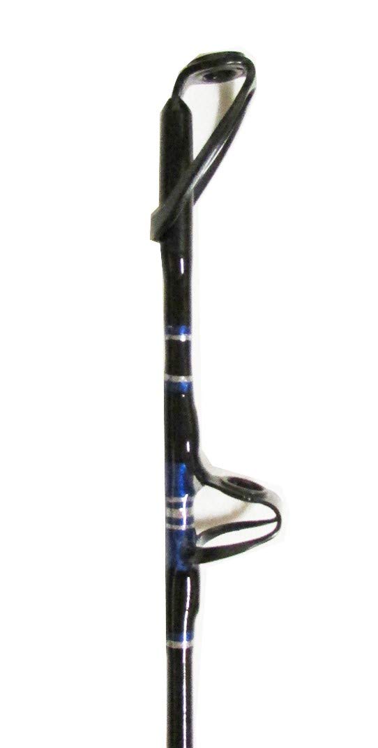 Xcaliber Marine Pair of (2) Inshore Series 6' 50-80 lb Saltwater Boat RODS (Blue and Silver)