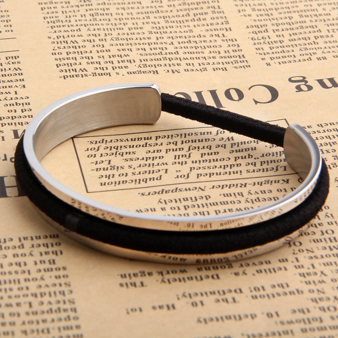 Zuo Bao Hair Tie Bracelet High Poshing Stainless Steel Bangles Bracelet for Women