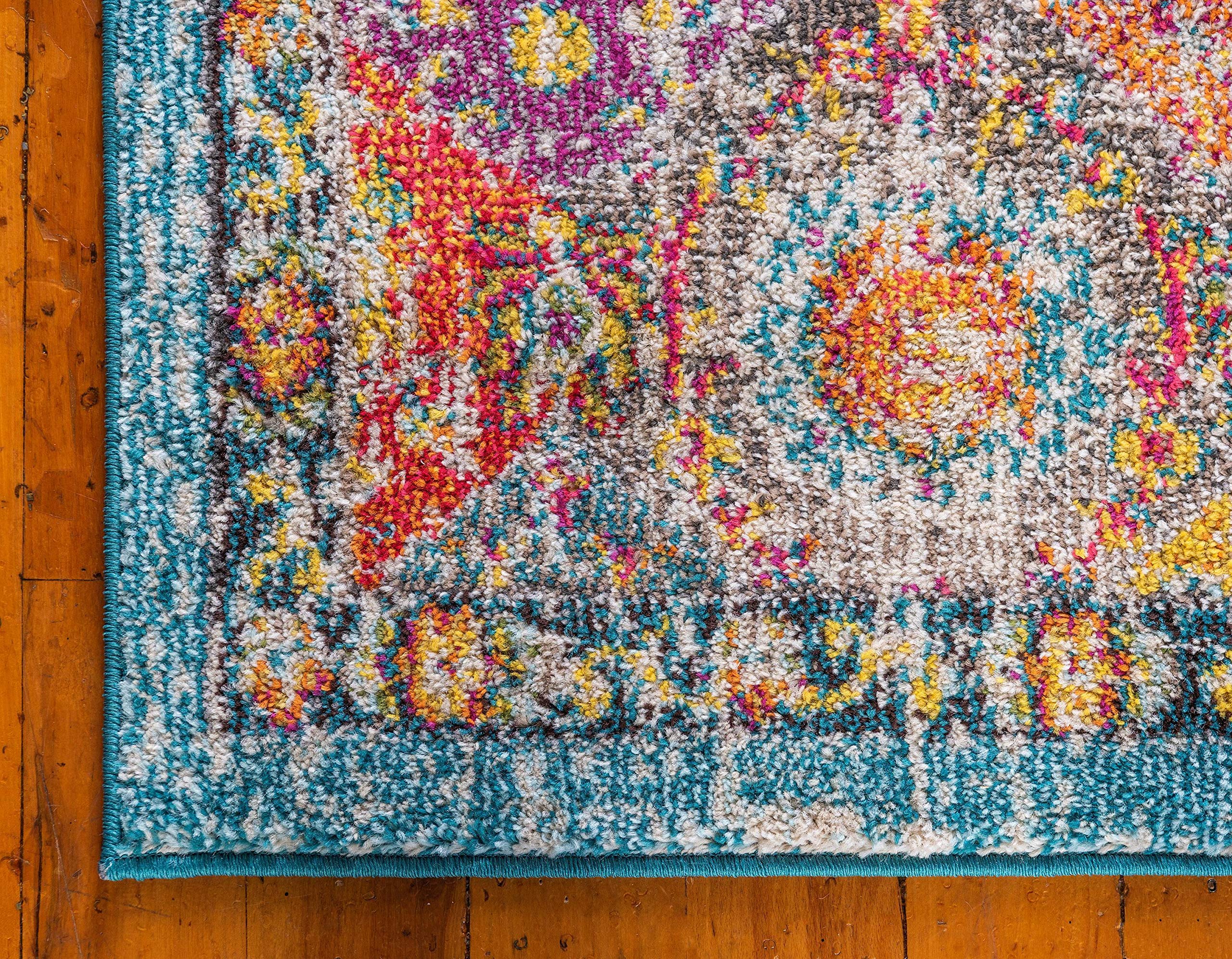 Unique Loom Penrose Collection Area Rug - Blake (9' 10" x 13' 11" Rectangle, Multi/ Blue)