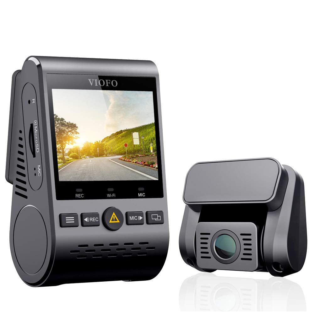 VIOFO Dual Dash Cam A129 Duo Full HD 1080P Front and Rear Camera with GPS Wi-Fi Compact Design 2.0” LCD Display 140° Wide Angle, Emergency Recording, Parking mode, Super Capacitor,Motion Detection,WDR