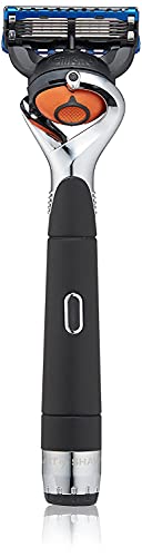 The Art of Shaving Mens Razor - Lexington Collection Powered Razors for Men, Micro-Pulsations Help Reduce Friction & Increase Razor Glide, Black Satin & Chrome