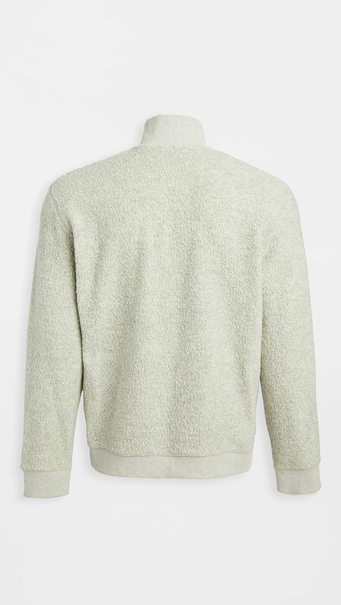 Vince Men's Boucle Quarter Zip, H Grey, S
