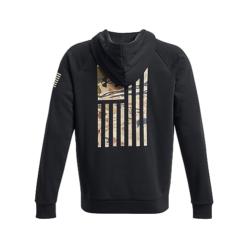 Under Armour mens Freedom Flag Fleece Hoodie, (002) Black / / None, Medium