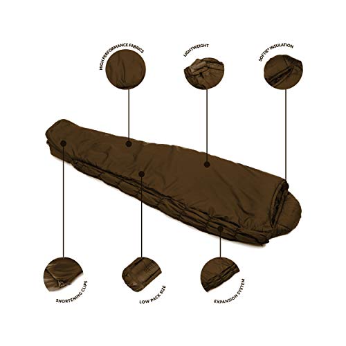 Snugpak Softie Elite 3 Sleeping Bag, 23 Degree, Expanda Panel System for Extra Space, Coyote