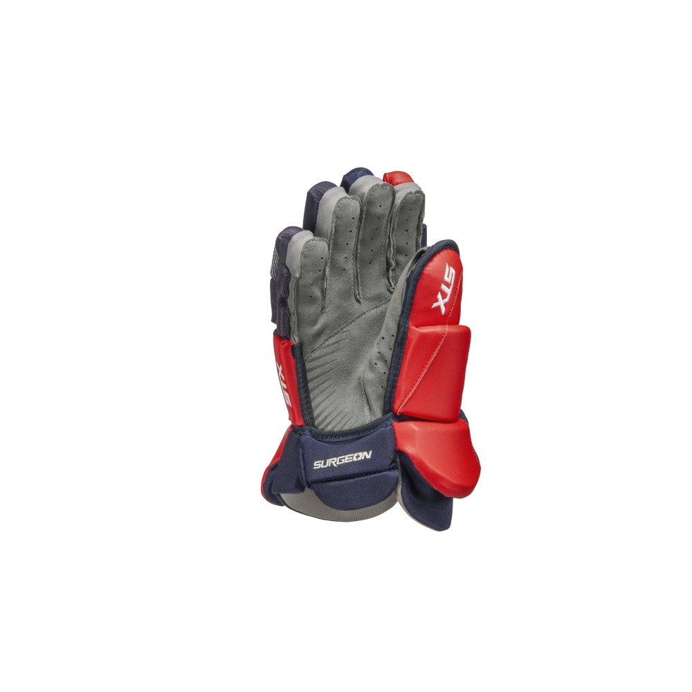 STX Surgeon 300 Senior Ice Hockey Gloves, Navy/Red, 14"