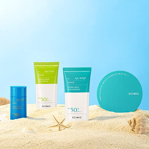 SCINIC Enjoy Super Mild Sun Essence SPF50+ PA++++ 1.69 fl oz(50ml) | A Lightweight Hydrating Sun Essence That leaves No Sticky Feeling | Korean Skincare