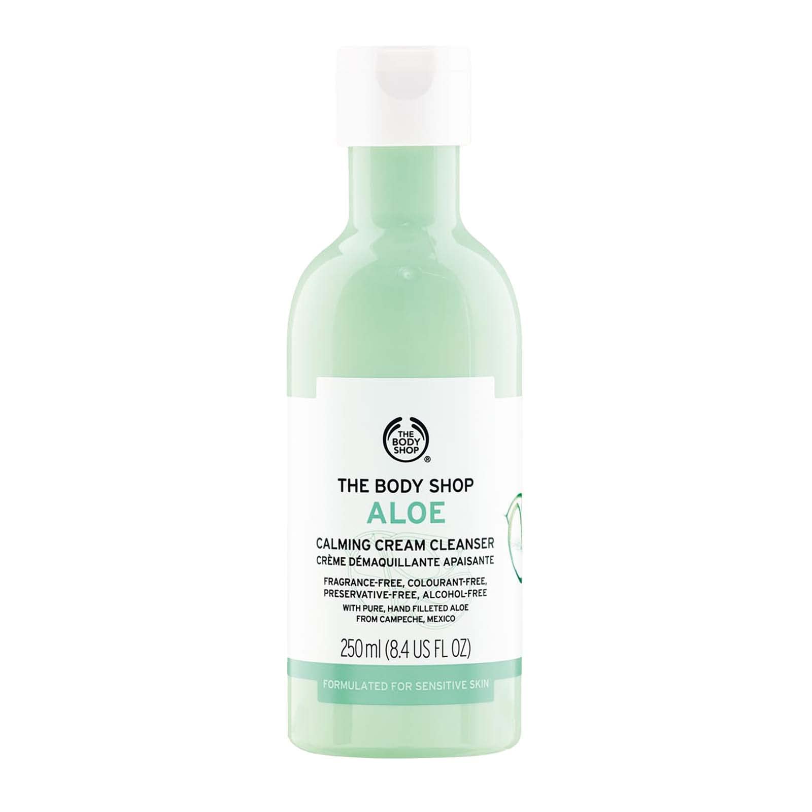 The Body Shop Aloe Calming Cream Cleanser – Moisturizes & Cleanses Sensitive Skin – 8.4 oz