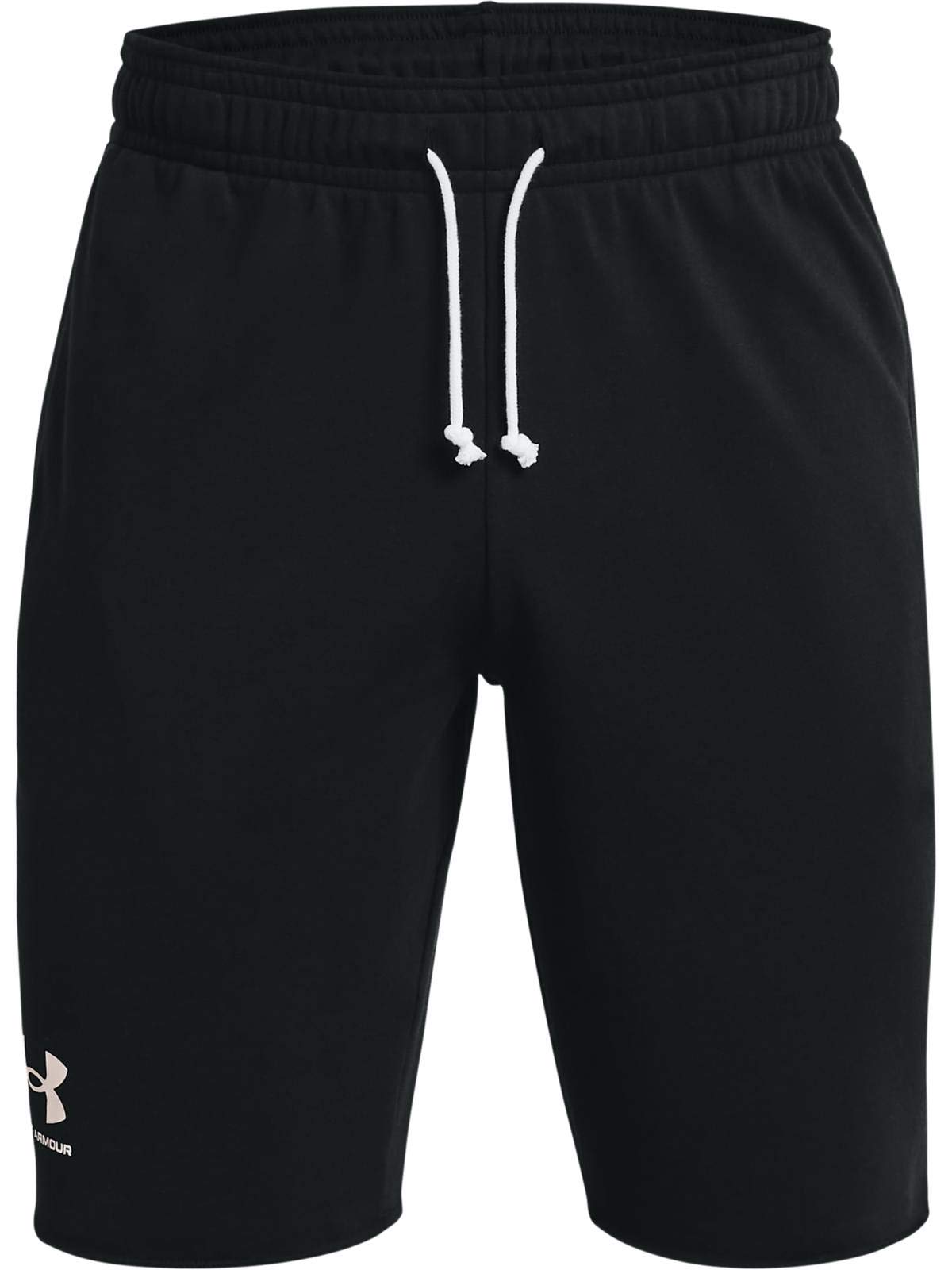 Under Armour Mens Rival Terry Shorts , Black (001)/Onyx White , Large