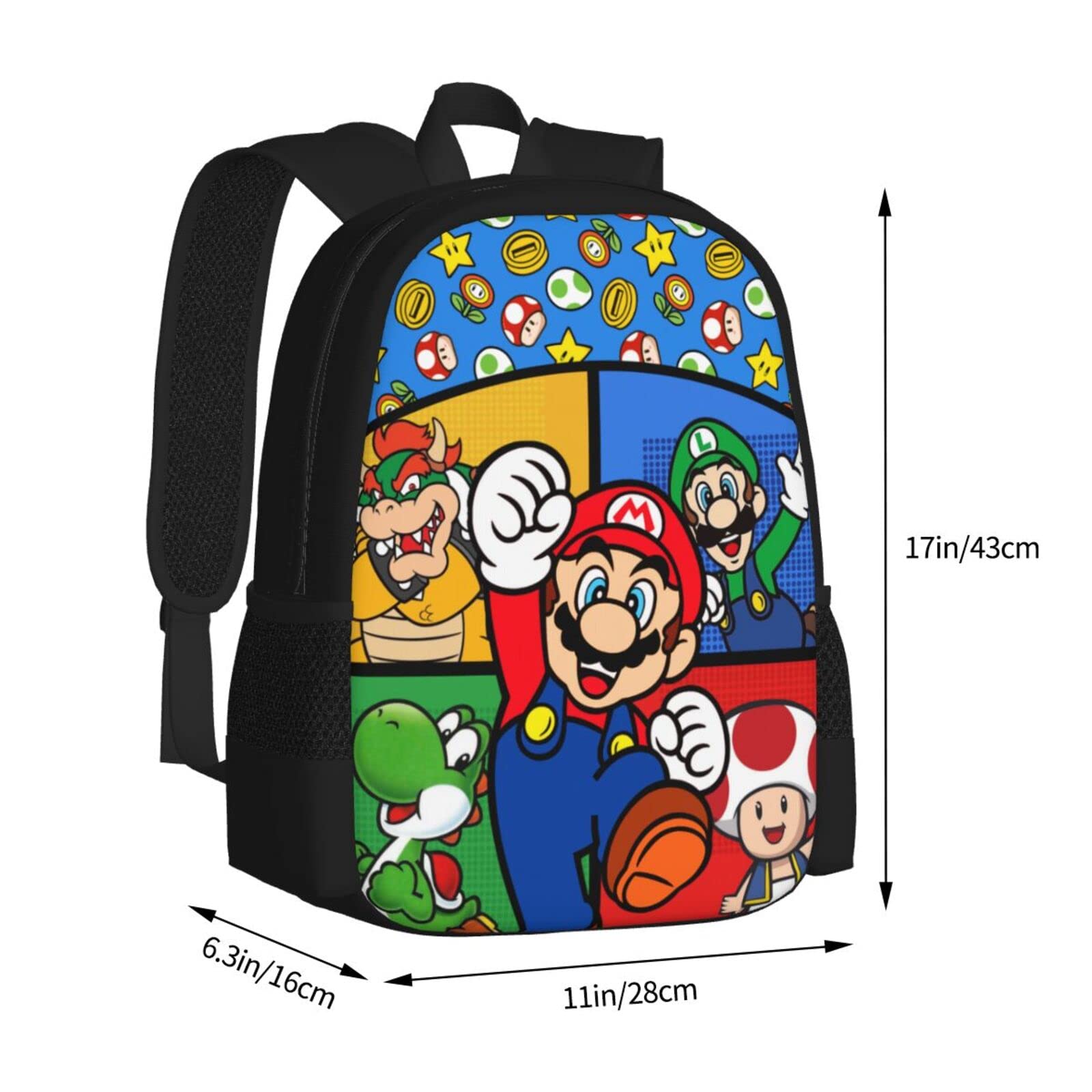 Rouya Cartoon Cute Backpack School Backpacks 17 inch Large Capacity Travel Backpack for Girls Boys Teens