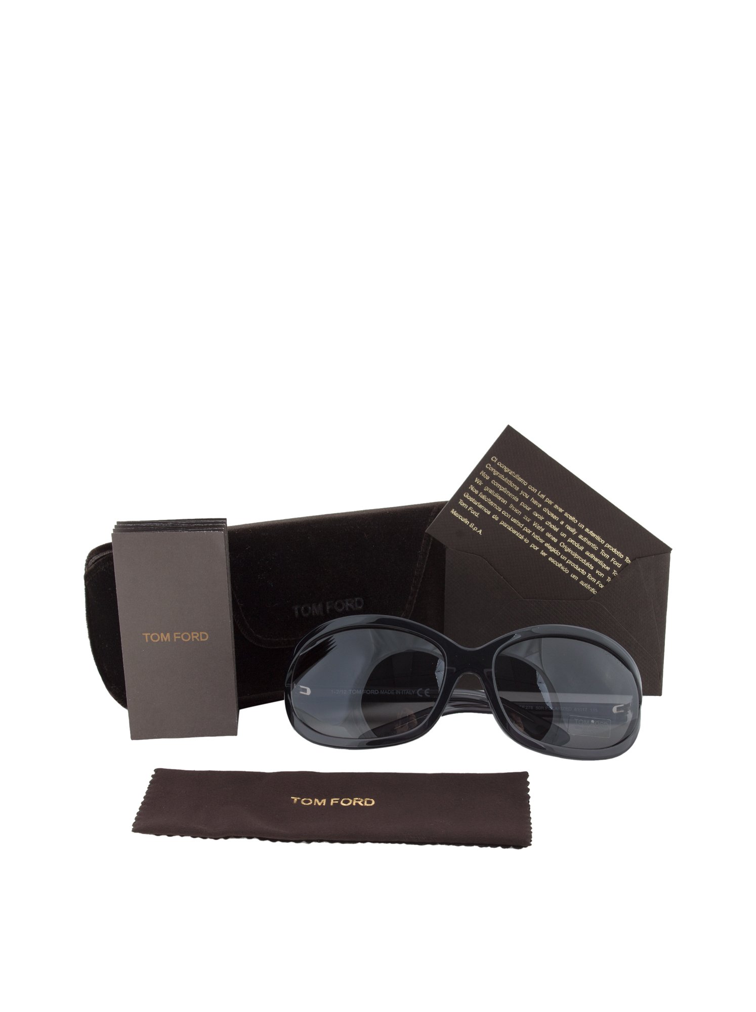 Tom Ford Vivienne FT0278 Sunglasses-50R Gray (Gray Polarized Lens)-61mm