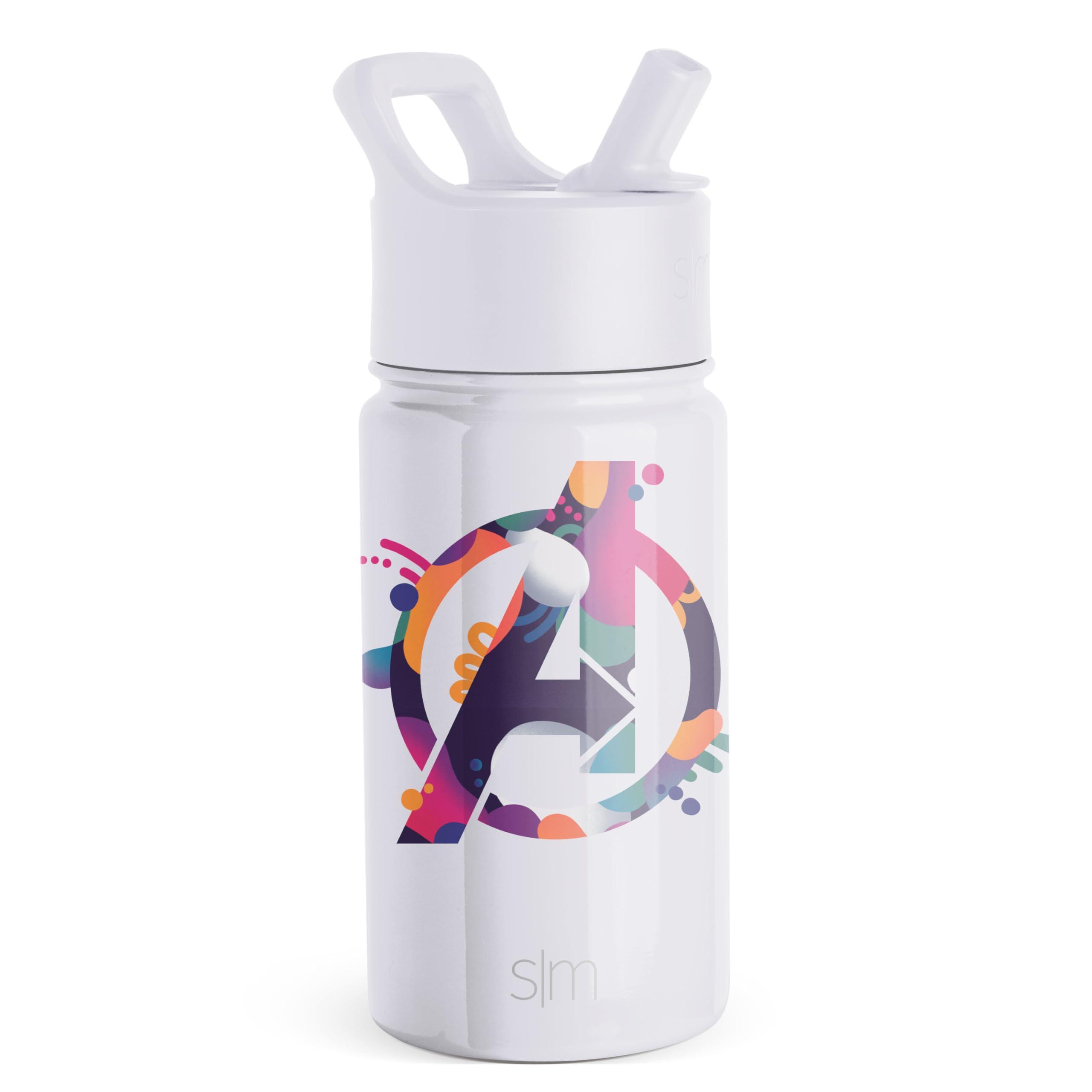 Simple Modern Marvel Avengers Kids Avengers Water Bottle with Straw Lid | Insulated Stainless Steel Reusable Tumbler Gifts for School Toddlers Boys | Summit Collection | 14oz, Avengers Assemble