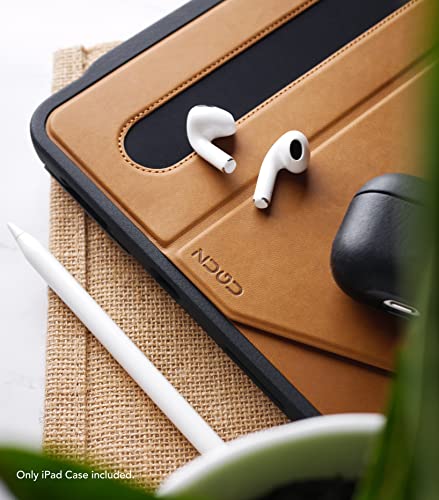 ZUGU Case for 2021/2022 iPad Pro 12.9 inch 5th / 6th Gen - Slim Protective Case - Apple Pencil Charging - Magnetic Stand & Sleep/Wake Cover (Fits Model #’s A2378, A2379, A2461, A2462) - Cognac Brown