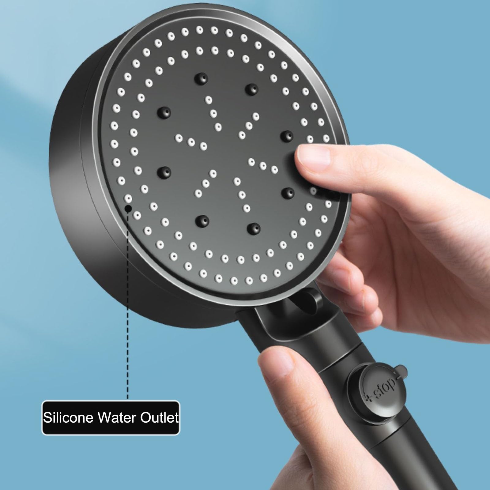 Shower Hesd,Hand Shower,Hand Held Shower Head With Long Hose,Rain Shower System Head Kit,Ideal for Home, Bathroom, Tub (Color : White)