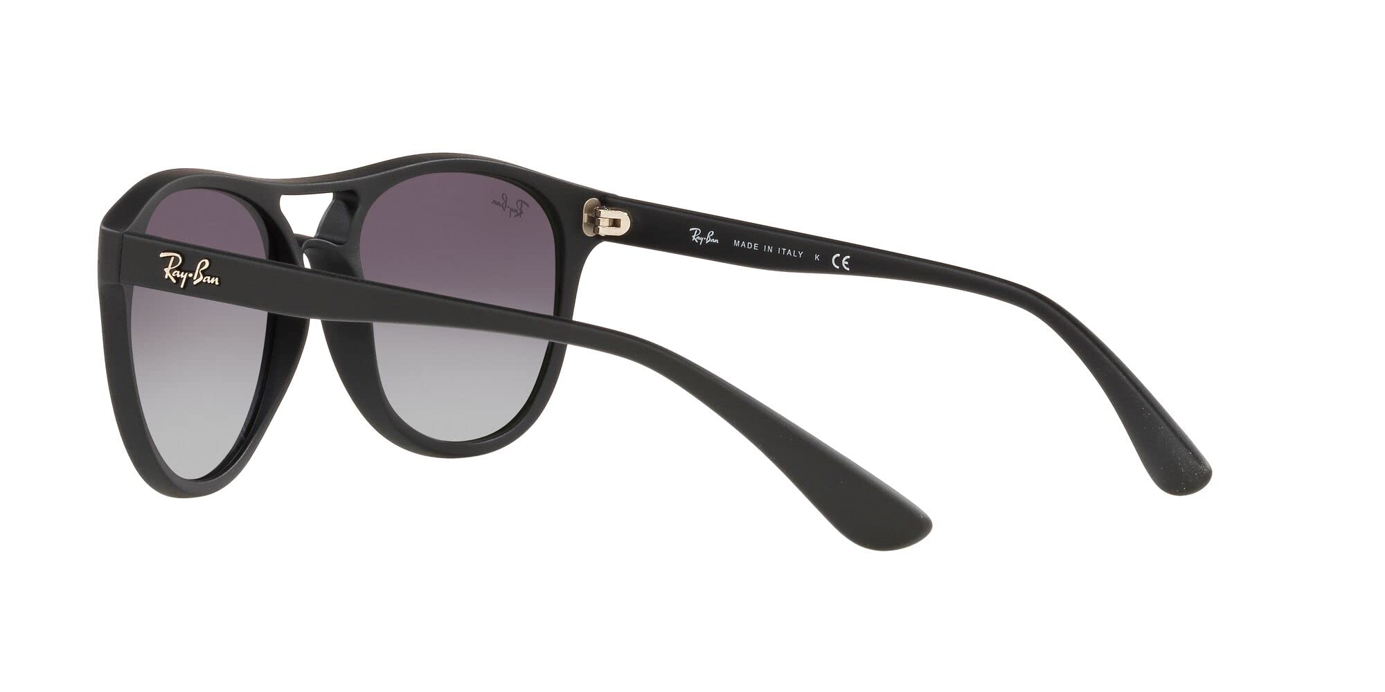 Ray-Ban Men's RB4170 Brad Round Sunglasses, Rubberized Black, 58 mm