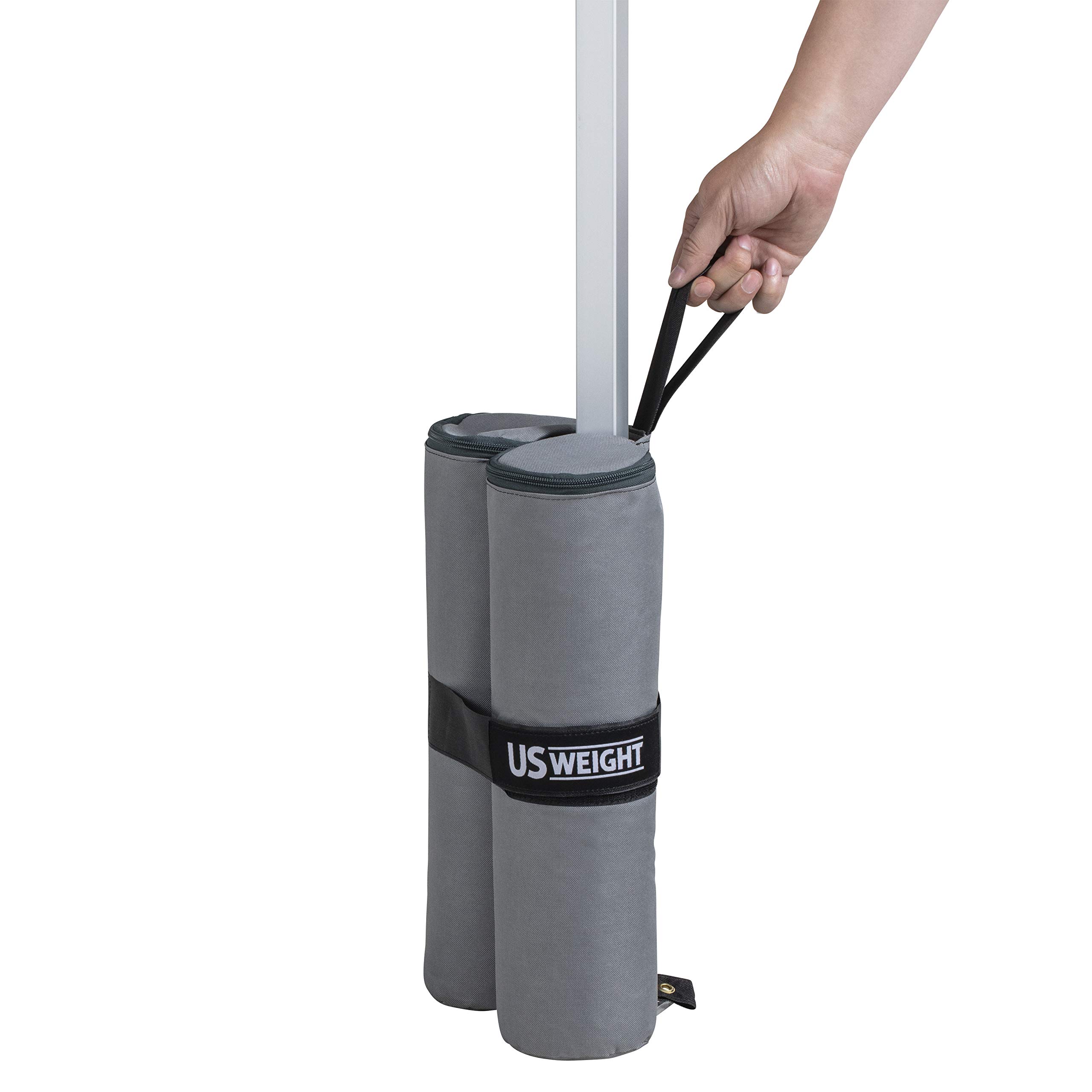US Weight Titan Fillable Canopy Weight Bags (4-Pack) with Reliable Zippers, Double-Bagged Design, Heavy Duty Thread and Box-Stitched Stress Points