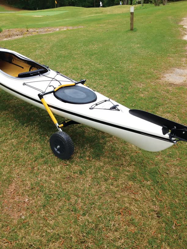 Suspenz Kayak Canoe Transport Cart, XL END Carrier Trolley with Airless Wheels, Yellow (22-0099)