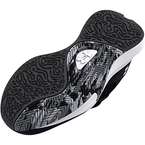 Under Armour Unisex Big Kid Grade School Lockdown 6 Basketball Shoe, (001) Black/Jet Gray/White, 6