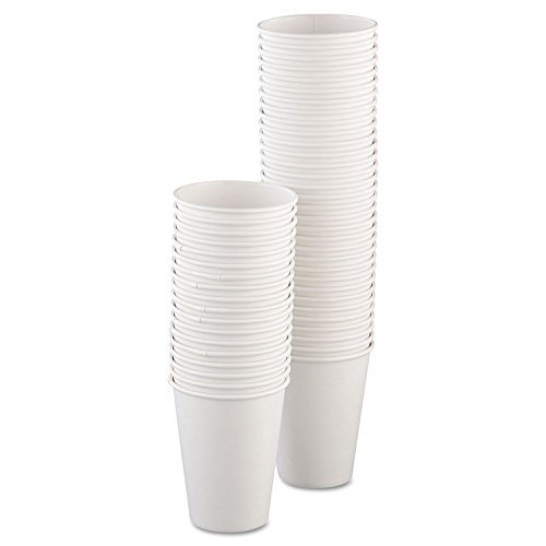 Solo Cup Company 412WN-2050 Hot Beverage Disposable Paper Cups, 12oz, White, Case of 1,000