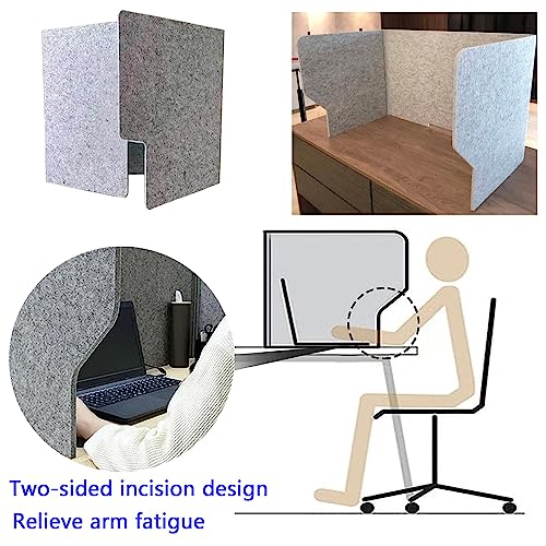 Tabletop Divider Polyester Fiber, Divider Privacy Panel That, 3-Panel Partition Foldable, 60/80/100cm, Thickness 9mm, Privacy Desk Office Divider, Workspace Divider