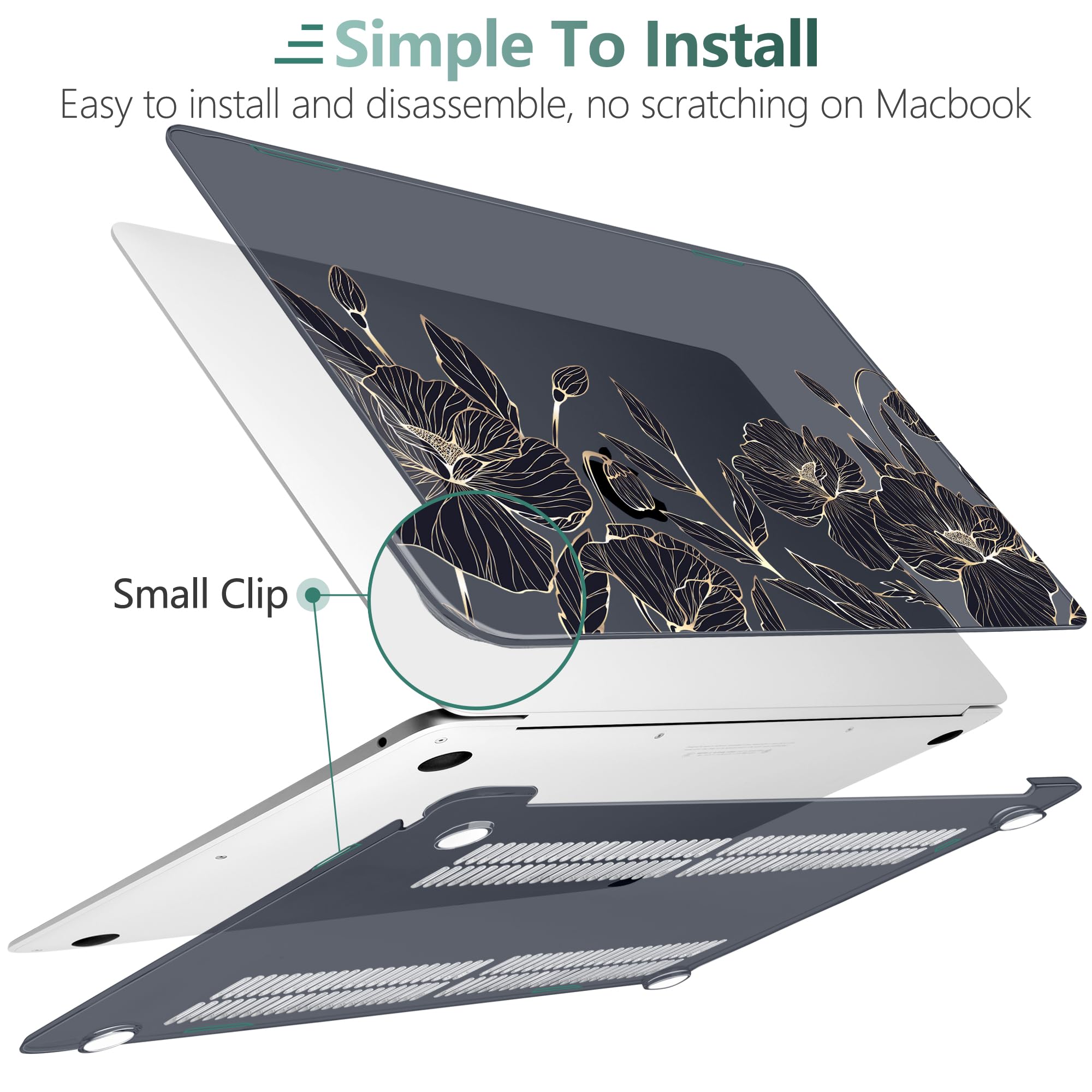 TwoL Print Hard Shell Case and Keyboard Skin Screen Protector for New MacBook Air 13 inch 2018-2021 Release Model: A1932 / A2179 / A2337 M1 with Retina Display, Creative Explosion