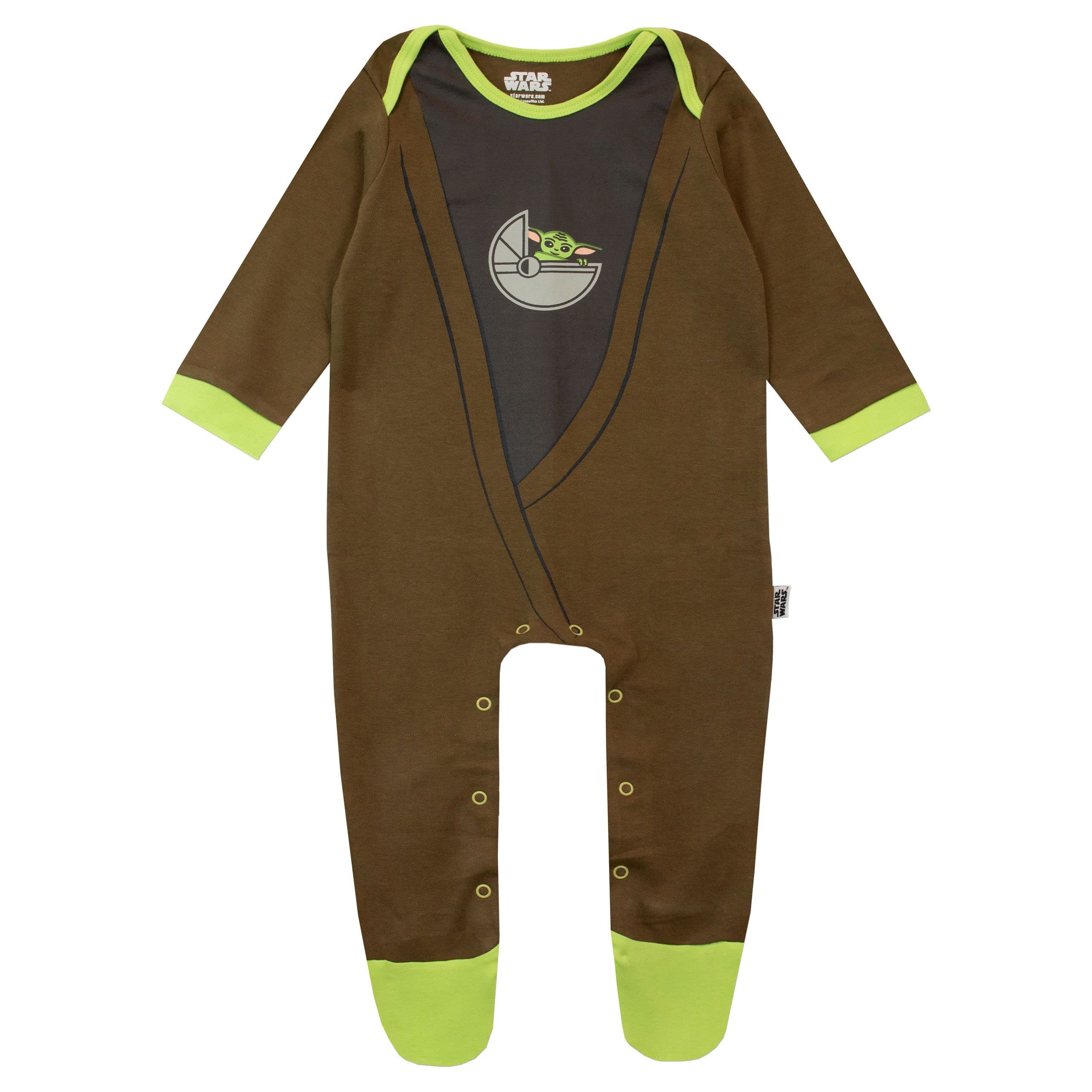 STAR WARS Baby Boys Sleepsuit and Hat Set The Mandalorian Baby Yoda Multicolured 9-12 Months