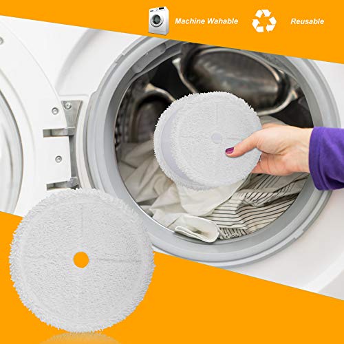 Steam Mops Cleaning mop Pads Replacement for Bissell 3115 2859 Series SpinWave Wet and Dry Robot Vacuum Reusable pad(6 Pack) …