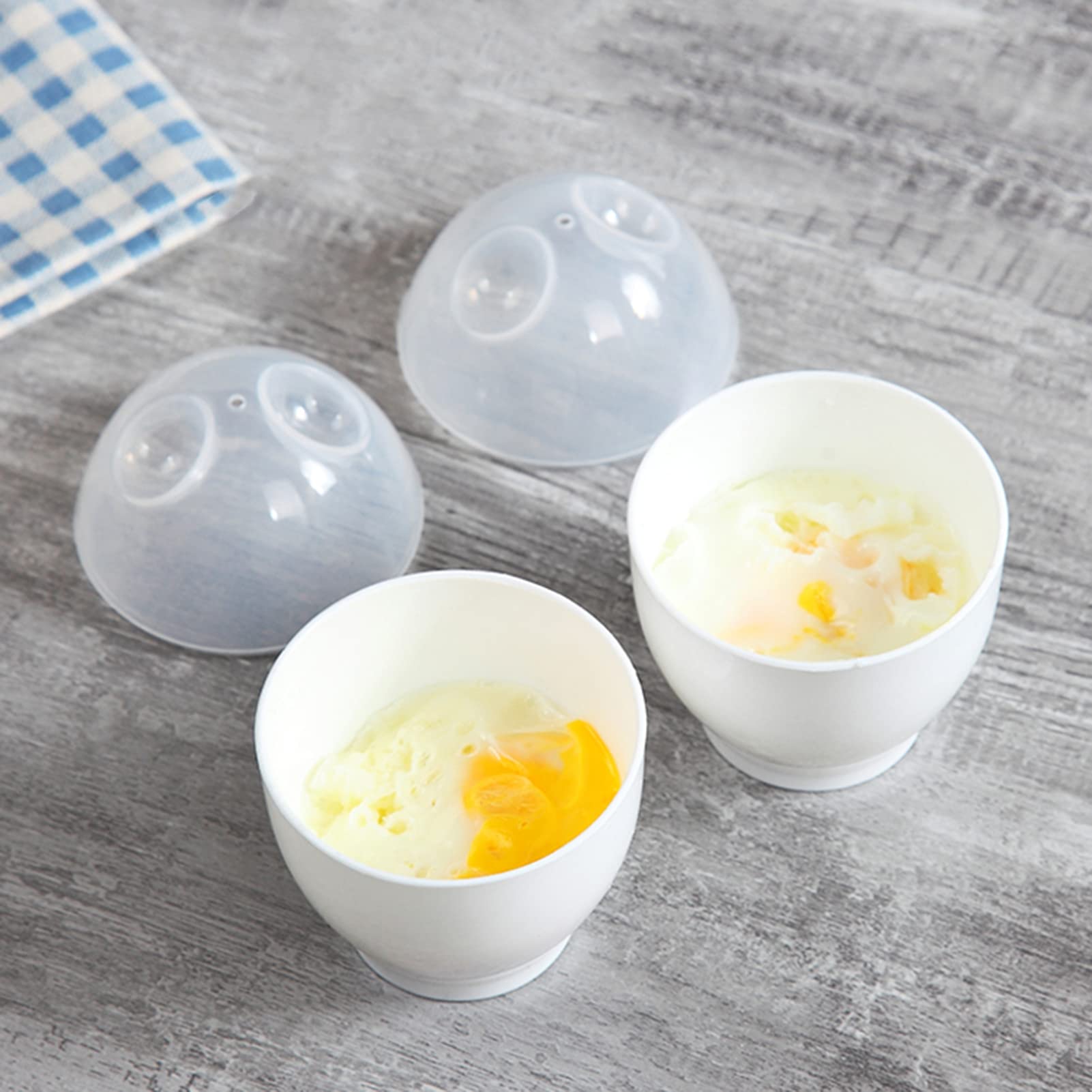 Walbest Egg Boiler Simple Design Egg Poacher Cup PP Long Service Life White