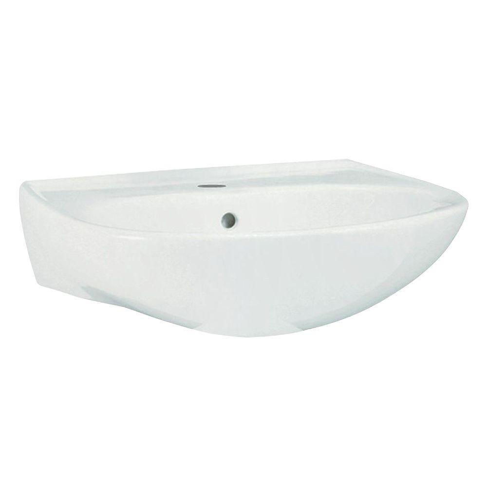 STERLING 446121-0 Sacramento Lavatory Basin Single-Hole Faucet Drilling, White