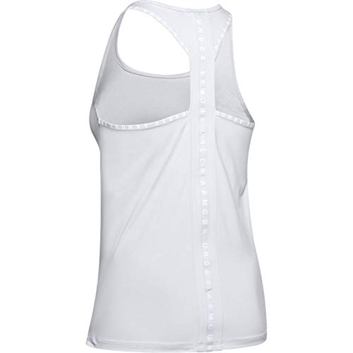 Under Armour Women's Knockout Tank Top , Halo Gray (014)/White, X-Large