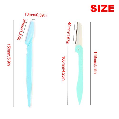 Yosawa 12 Pieces Eyebrow Razor Shaper Trimmer Shaver Women Men Facial Razor Multipurpose Exfoliating Tool with Precision Cover(SMD)