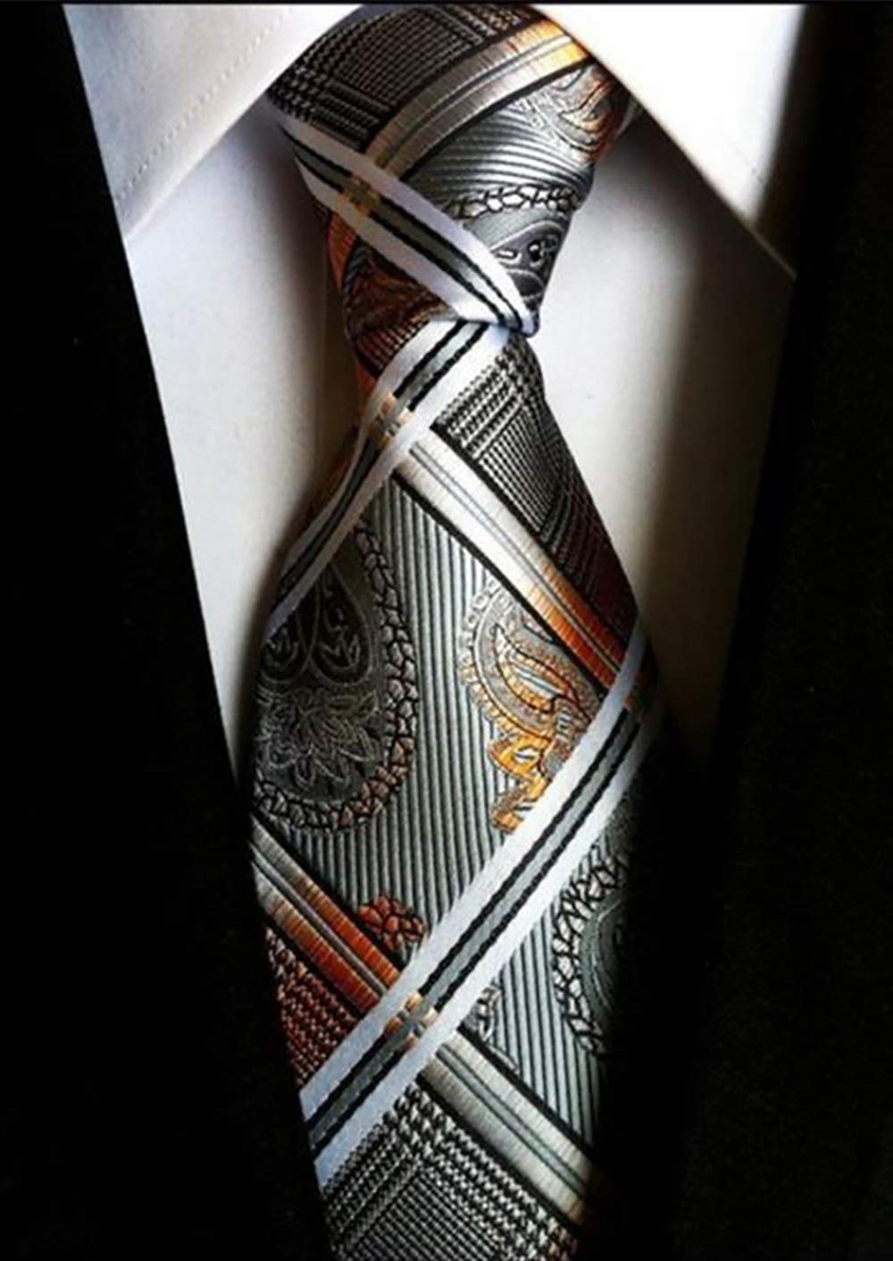 veegood Men's Classic Neck Ties for Men 10 Pack Classy Men's Tie Woven Jacquard Ties Party Suit B10VG01
