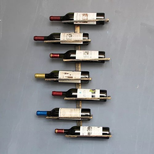 Vintage Retro Wall Mount Wine Rack for Restaurants, Bars, Daily Home furnishings etc (Hold 7 bottles) ¡