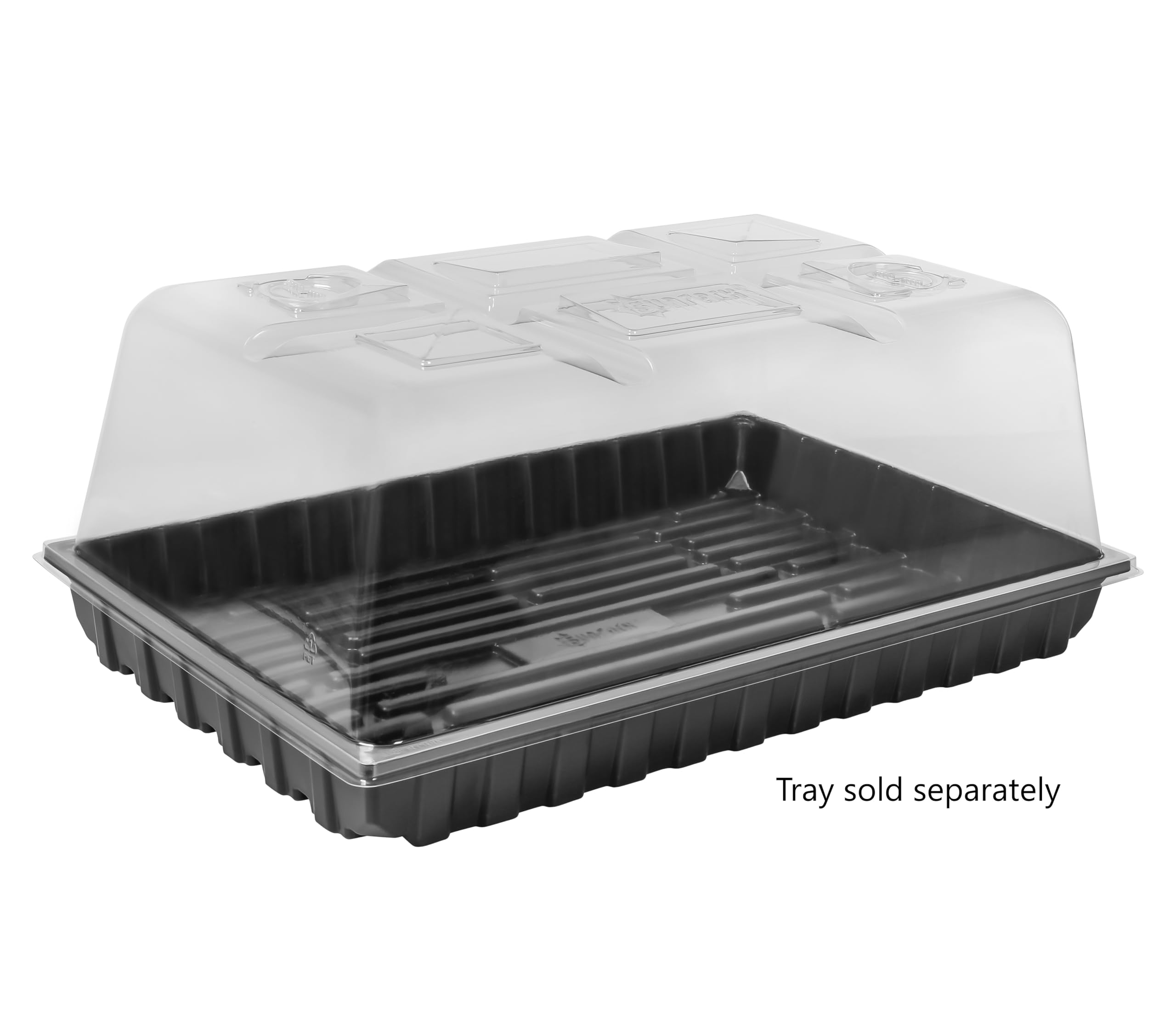 SUNDOME BPA Free Plastic Light Track Mega Humidity Dome with Vents, for Indoor Growing, Seeding in Greenhouse, Clear, 7" (Pack of 5)