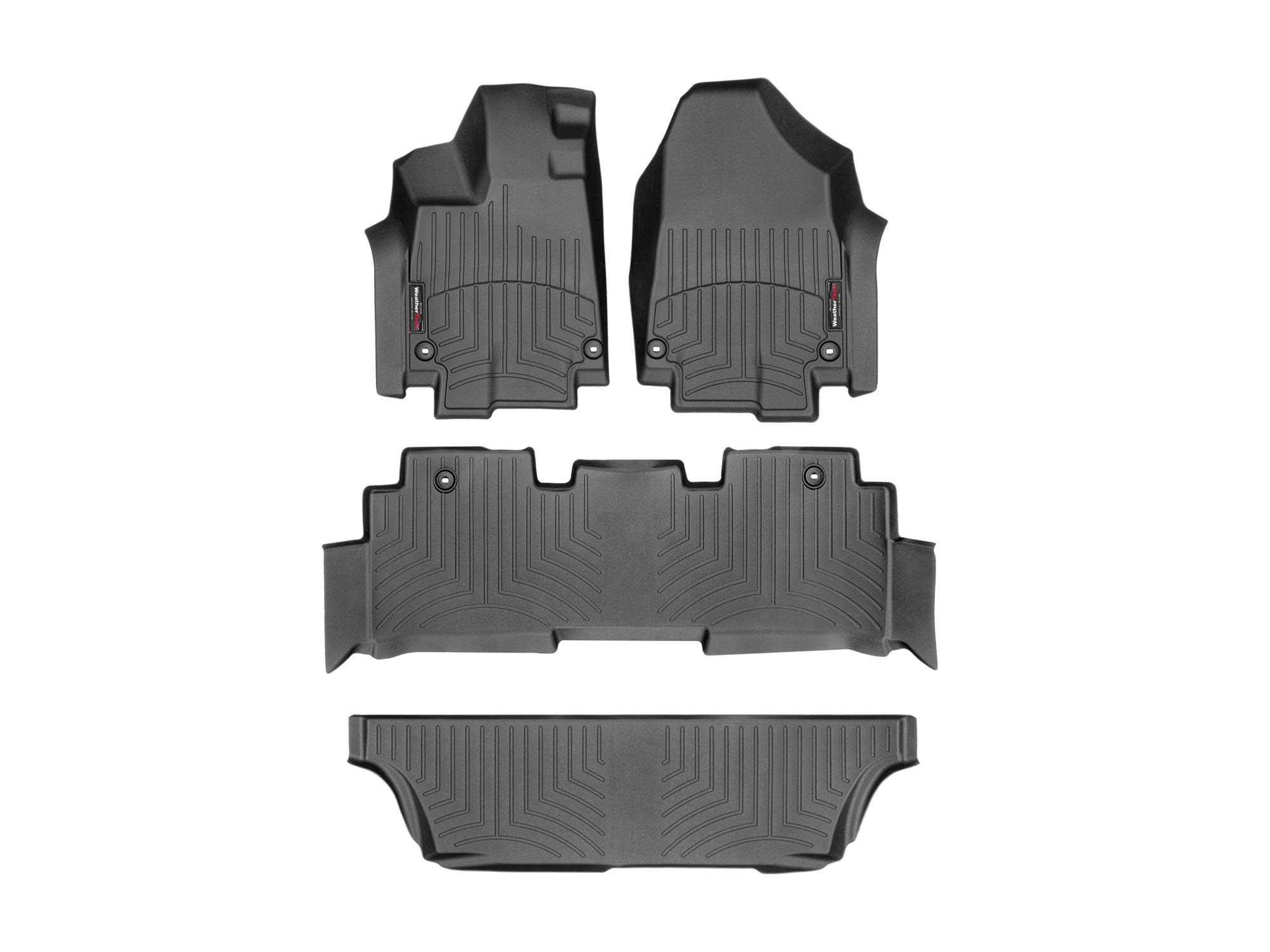 WeatherTech Custom Fit FloorLiners for Honda Odyssey - Full Set (441218-1-2-3), Black