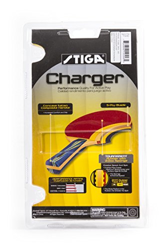 STIGA Charger Performance-Quality Table Tennis Racket for Active Play Featuring 5-Play Blade and 2.0 mm Sponge