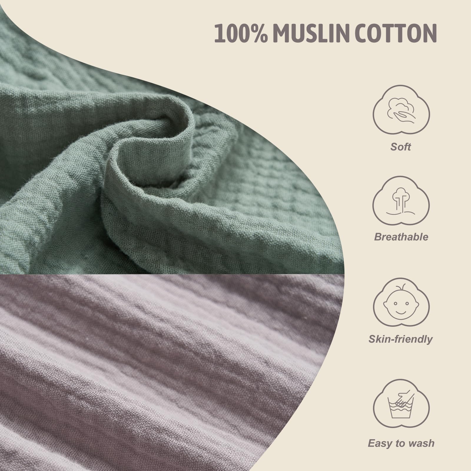 Stretchy Baby Muslin Fitted Bassinet Sheet for Oval Hourglass Rectangular Pad Universal Cotton Bassinet Mattress Sheets, Stylish Soft Mattress Cover for Baby Bassinet Mini Crib Sheets 2 Pack
