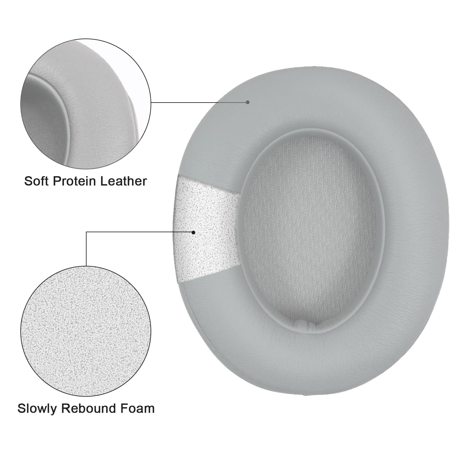 Replacement Ear Pads Cushions Compatible with Beats Studio 3.0/2.0, Headphone Ear Covers with High Density Memory Foam, Soft Leather, Adaptive Beats Noise Cancelling Headphones Replacement Earpads