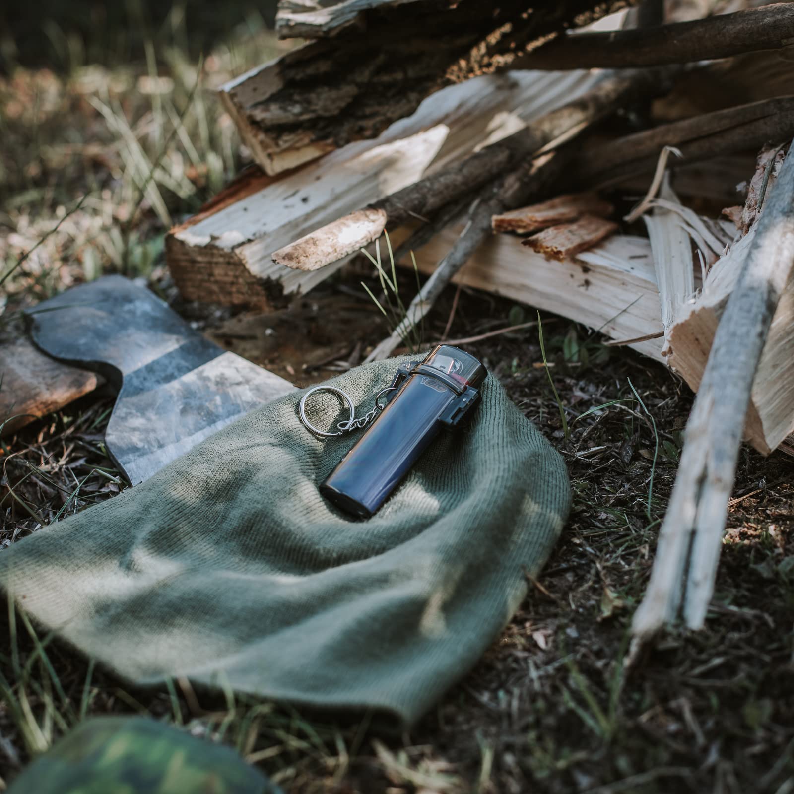 Waterproof Lighter Holder Case with Keychain. Great for Backpacking, Boating and Outdoor Emergency Packs. Keeps Your Lighter Dry in a Survival Situation. Lighter Not Included (Smoke)