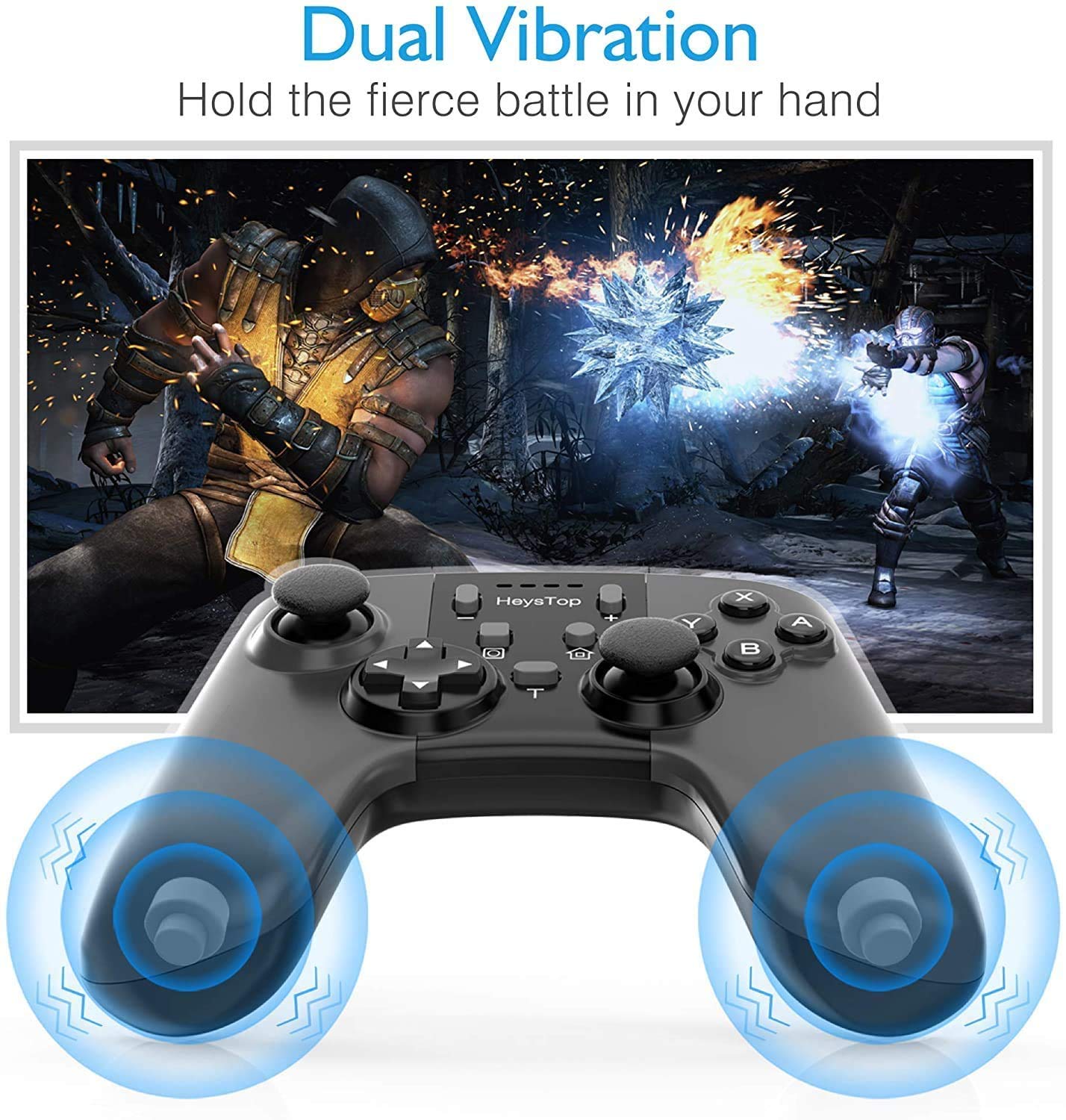 Wireless Nintendo Switch Controller HEYSTOP Nintendo Switch Pro Controller Remote Gamepad with Gyro Axis Dual Vibration Turbo Mode Pro Controller for Switch Games