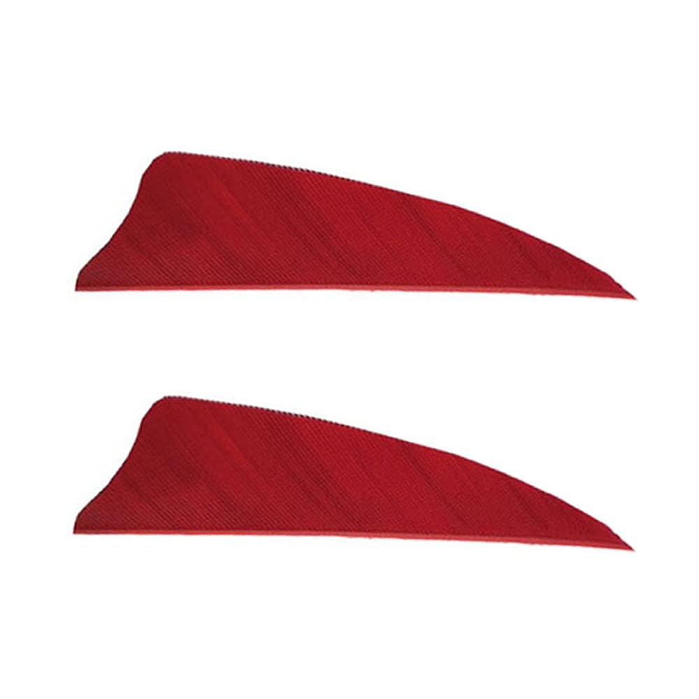 ZZYB 50pcs Arrow Turkey Feathers Archery Arrow Fletches 3 inch Natural Feather Fletching Right Wing for DIY Hunting Carbon Arrows (Red)